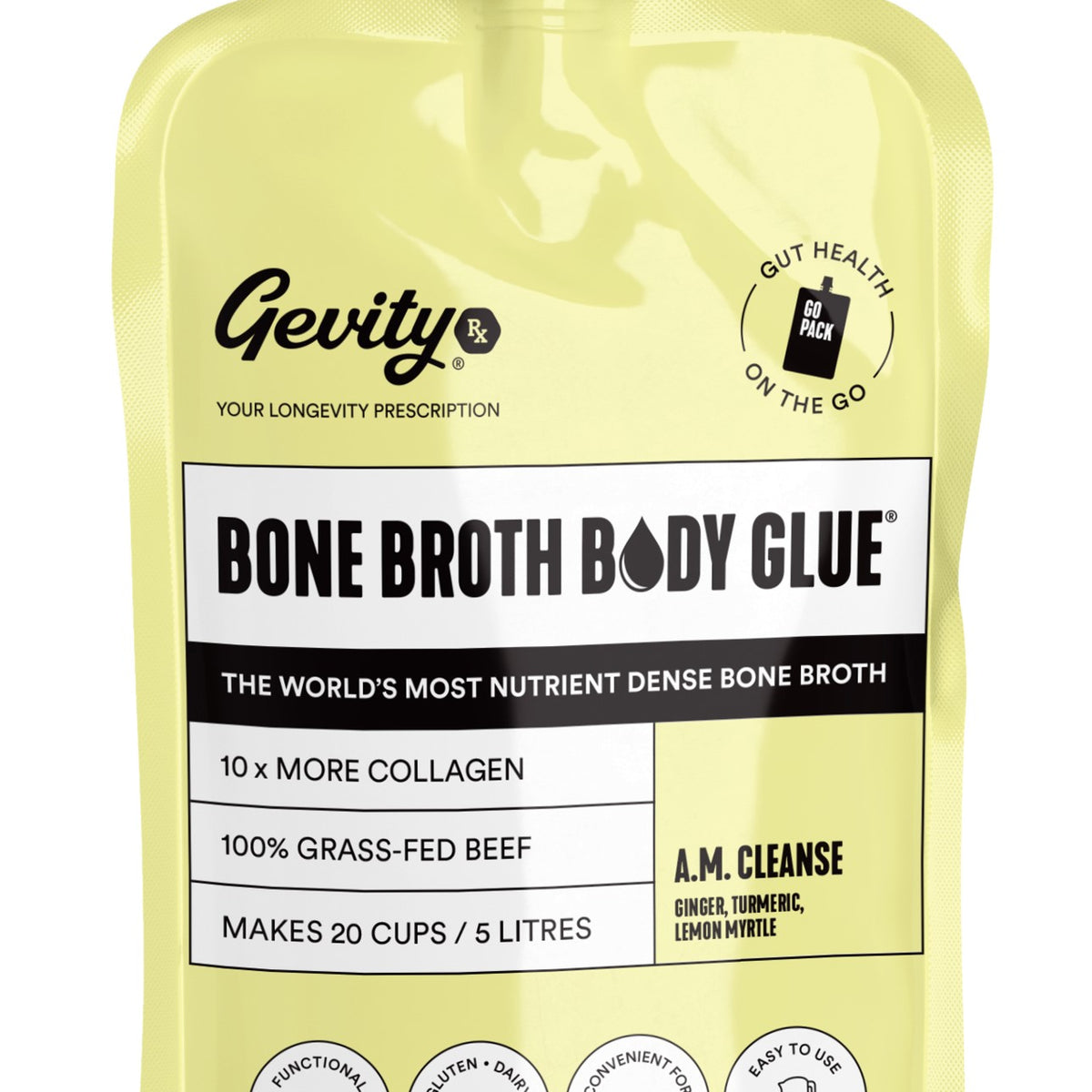 Gevity Rx BoneBroth Body Glue Go Pouch - A.M. Cleanse – Organics on a ...