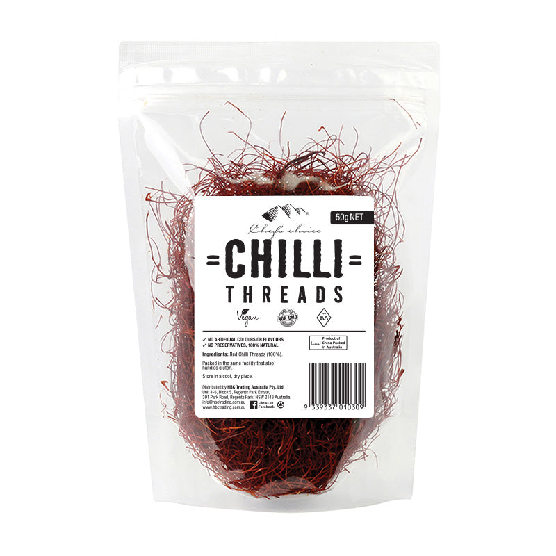Chef's Choice Chilli Threads 50g – Organics on a Budget