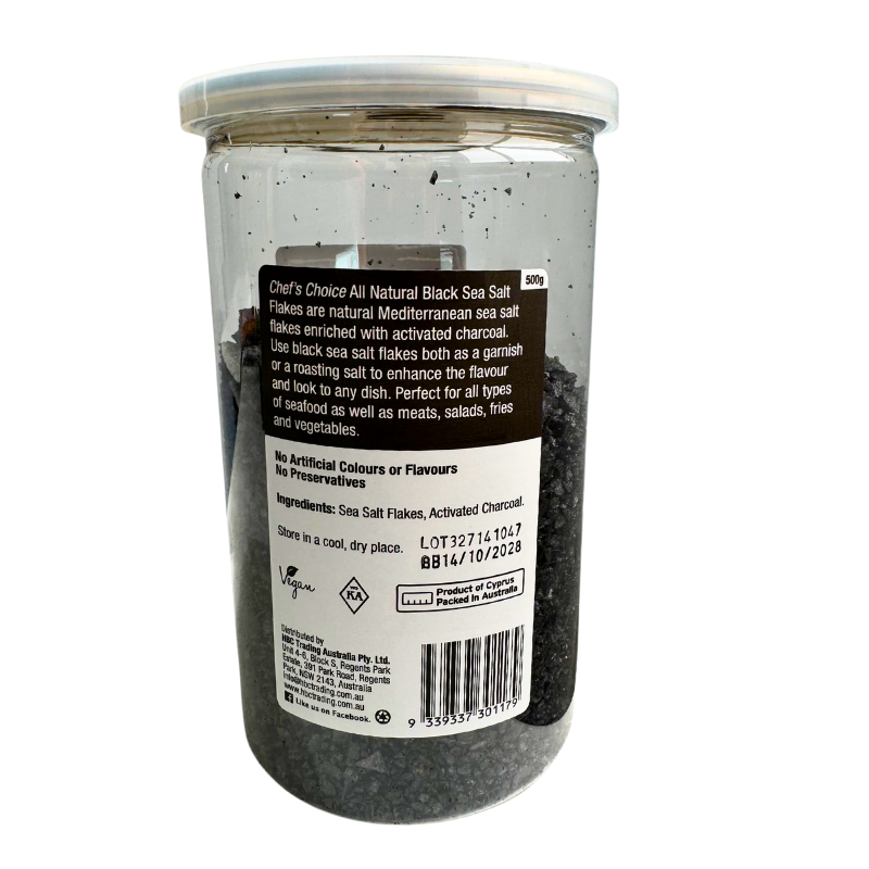 Chef’s Choice All Natural Black Sea Salt Flakes 500g