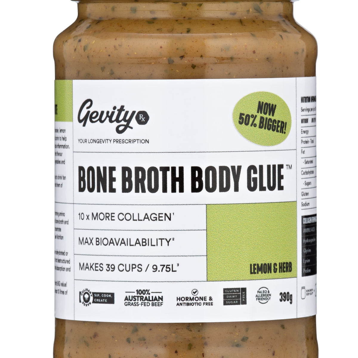 Gevity Rx Bone Broth Body Glue Lemon 390g