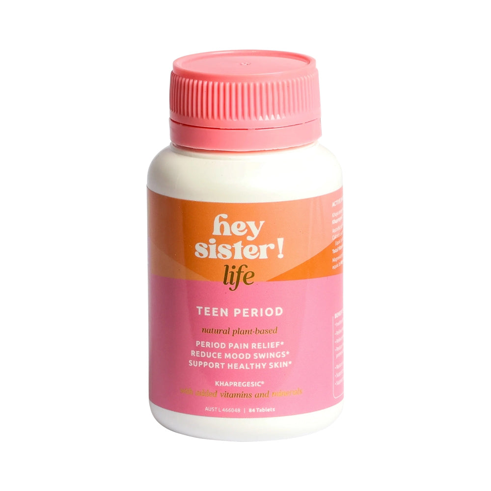 Hey Sister Life Teen Period 84 Tablets – Organics on a Budget