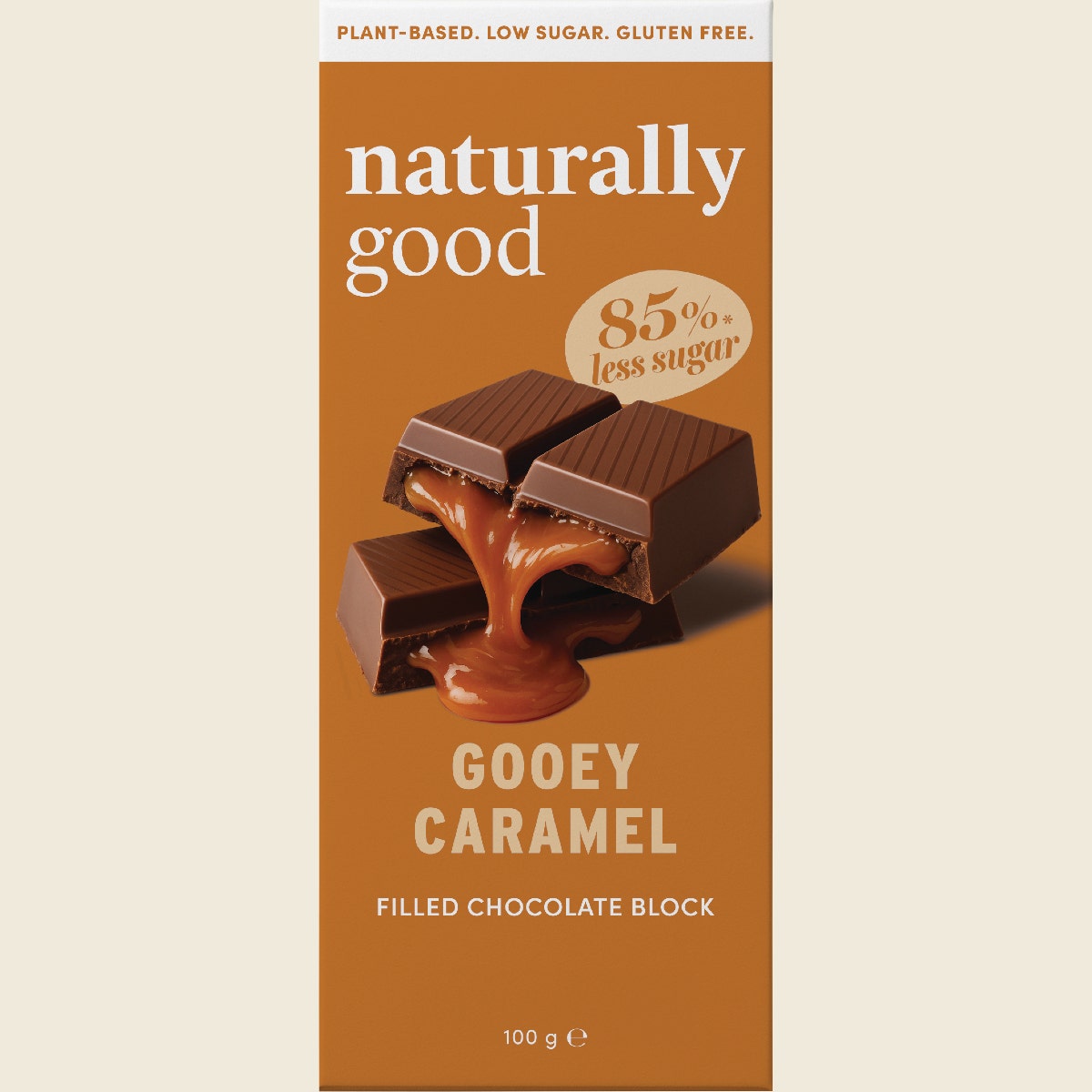 Naturally Good Filled Chocolate Block Gooey Caramel 100g – Organics on ...