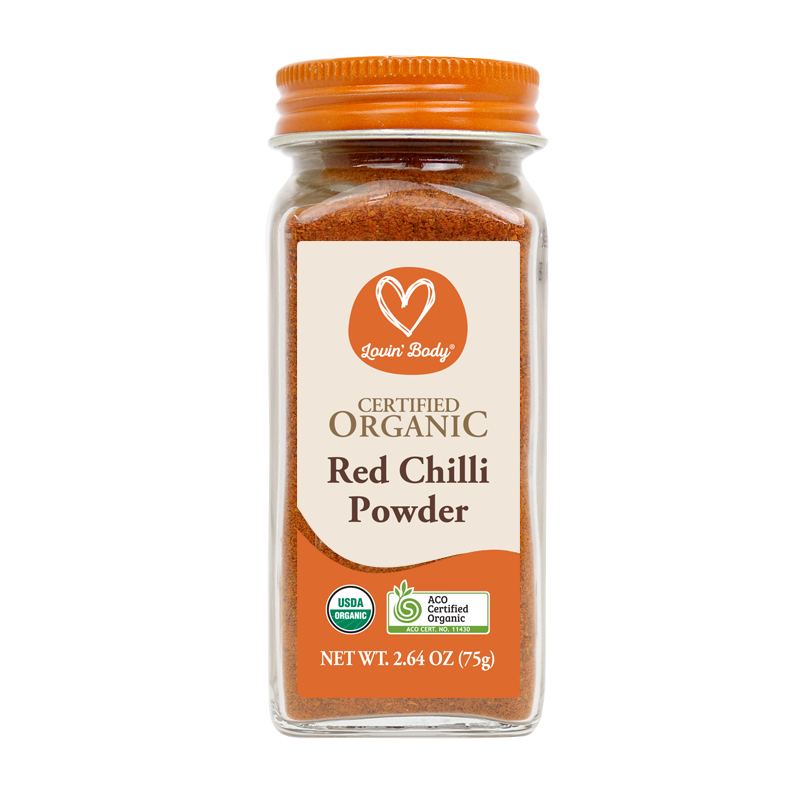 Lovin' Body Certified Organic Red Chilli Powder 75g – Organics on a Budget