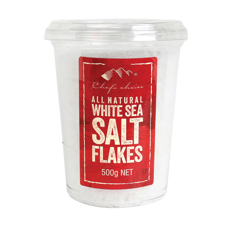 Chef's Choice All Natural White Sea Salt Flakes 500g – Organics on a Budget