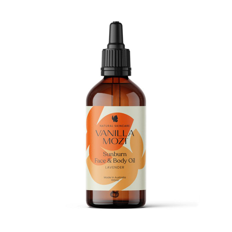 Vanilla Mozi Lavender Sunburn Face & Body Oil 100ml – Organics on a Budget