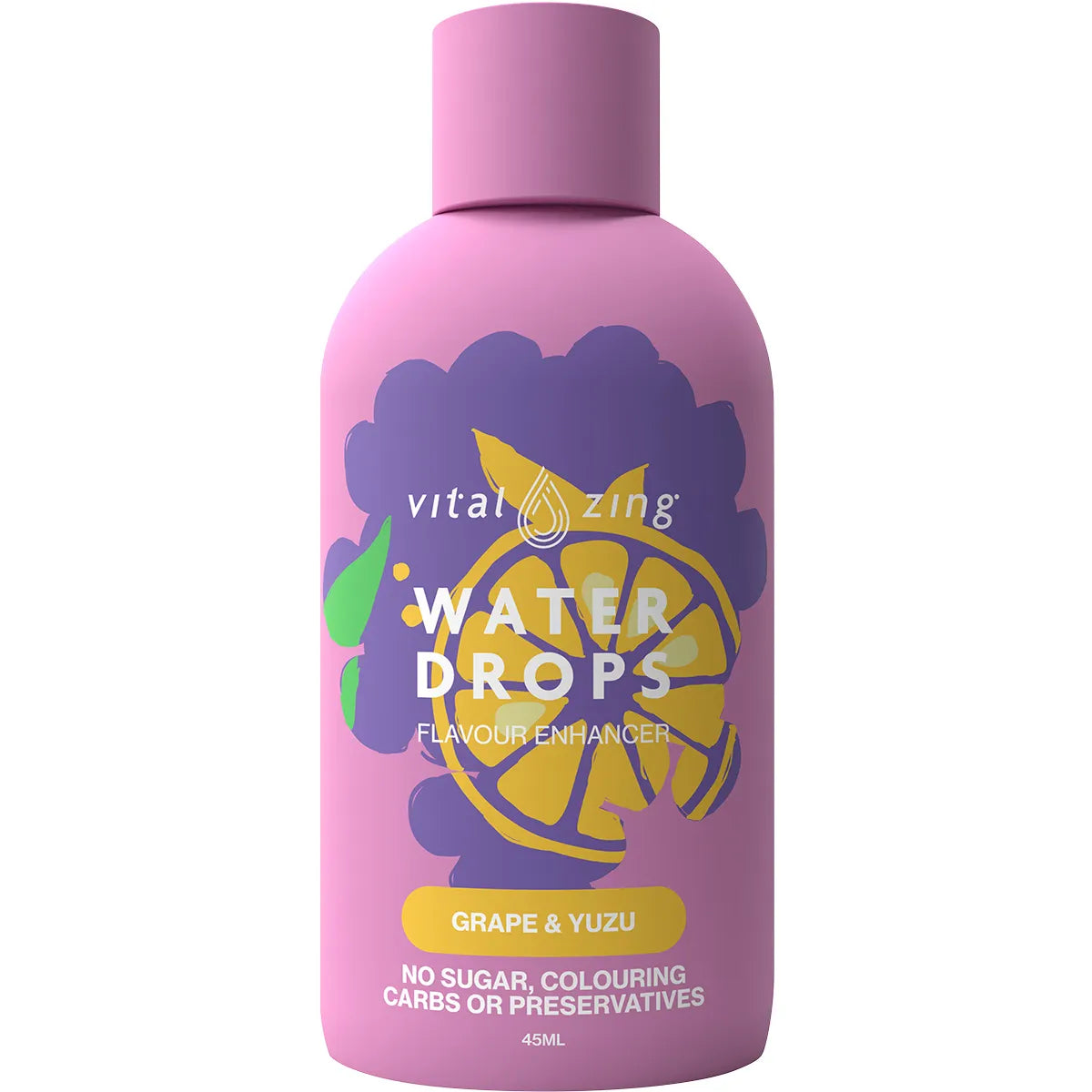 Vital Zing Water Drops Grape & Yuzu 45ml – Organics on a Budget