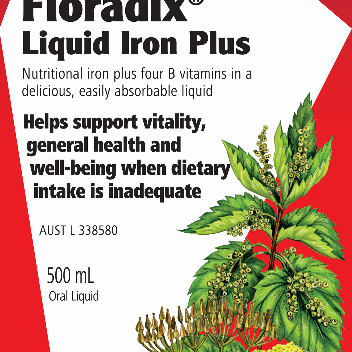 Floradix Floravital Herbal Liquid Iron Plus 500ml